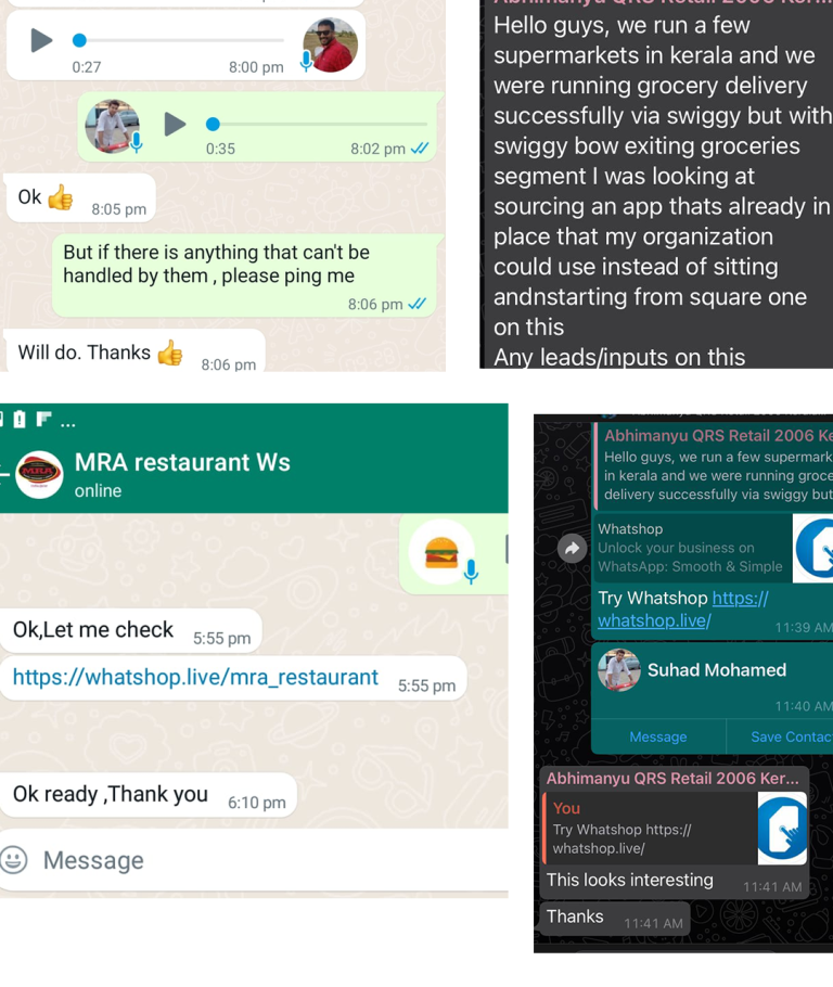 Whatsapp Ordering - Chatby - Whatsapp based Online shop builder