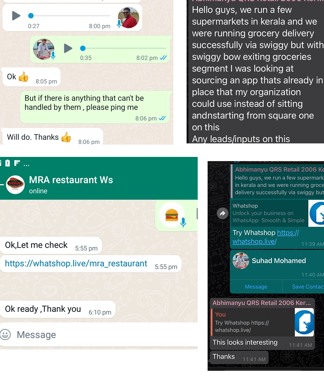 Whatsapp Ordering - Chatby - Whatsapp based Online shop builder